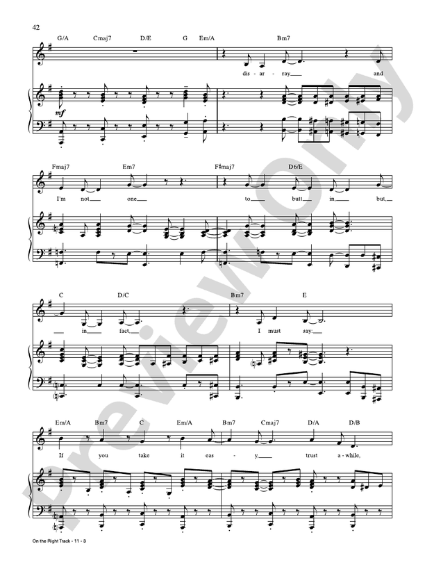 On the Right Track (from Pippin): Piano/Vocal/Chords: Stephen Schwartz - Digital Sheet Music ...