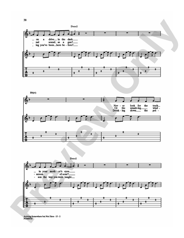 Arriving Somewhere But Not Here: Guitar TAB: Porcupine Tree - Digital ...