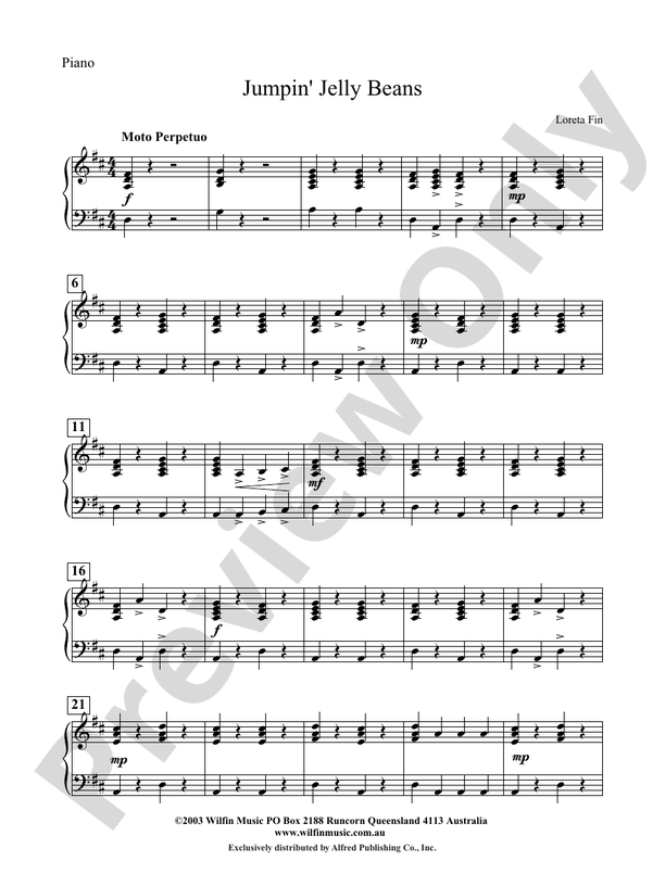 Jumpin' Jelly Beans: Piano Accompaniment: Piano Accompaniment Part ...