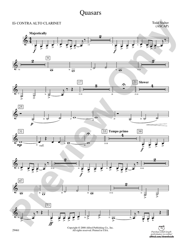 Quasars: (wp) E-flat Contrabass Clarinet: (wp) E-flat Contrabass Clarinet World Part - Digital ...