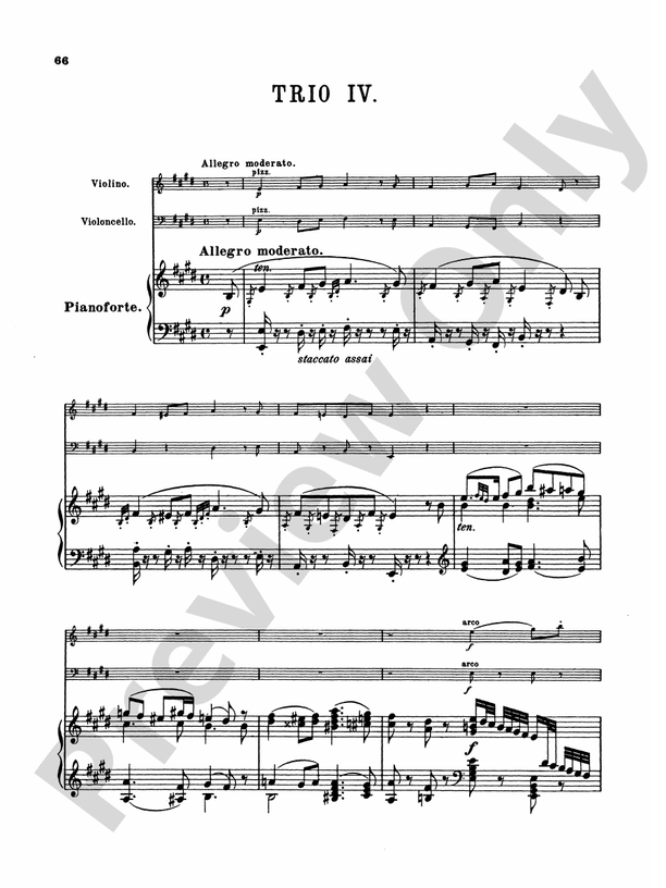 Haydn: Piano Trios, Volume I (Nos. 1-6): Piano Trio No. 4 in E Major (Piano) Part - Digital ...