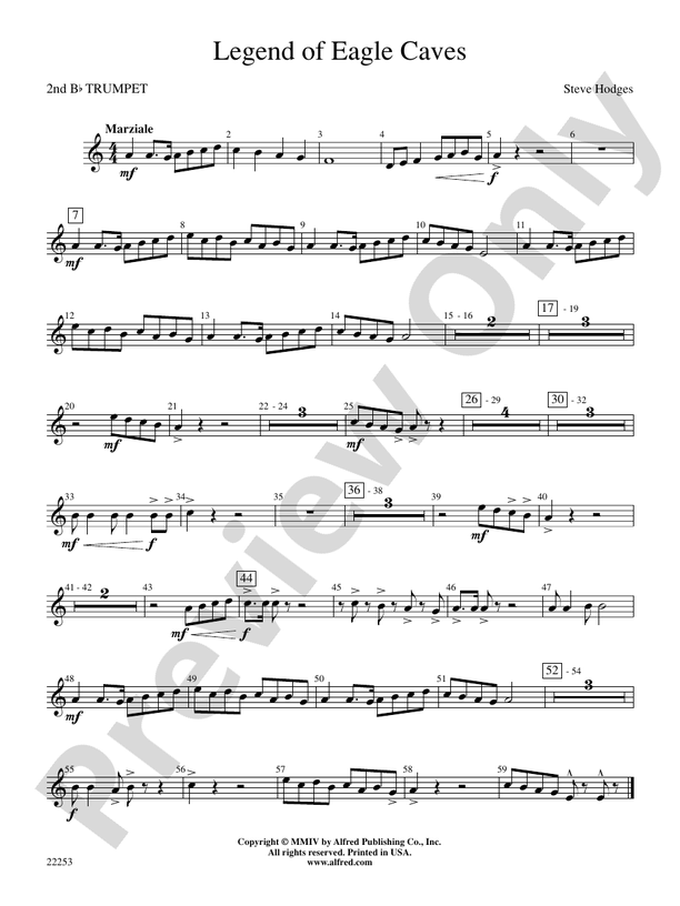 Legend of Eagle Caves: 2nd B-flat Trumpet: 2nd B-flat Trumpet Part ...