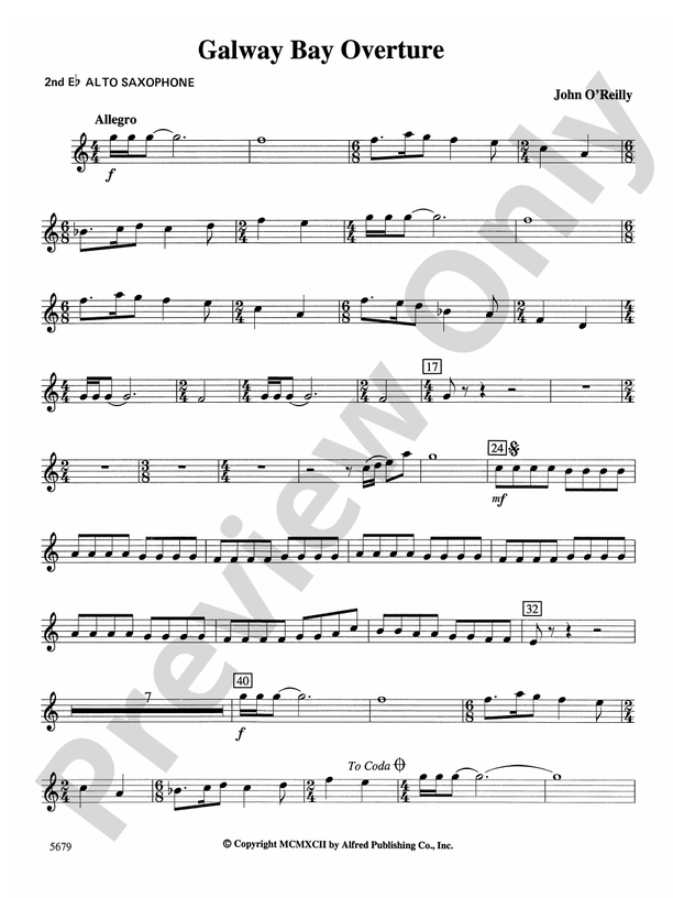 Galway Bay Overture: 2nd E-flat Alto Saxophone: 2nd E-flat Alto ...