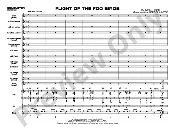 Flight of the Foo Birds: Jazz Ensemble Conductor Score & Parts: Neal ...