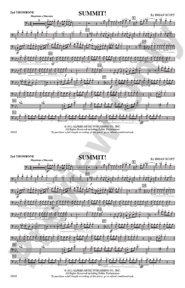 Summit!: 2nd Trombone: 2nd Trombone Part - Digital Sheet Music Download