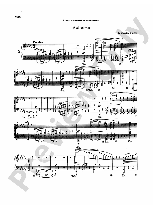 Chopin: Scherzi and Fantasy in F Minor (Ed. Franz Liszt): Scherzo, Opus 31, in B flat minor Part ...
