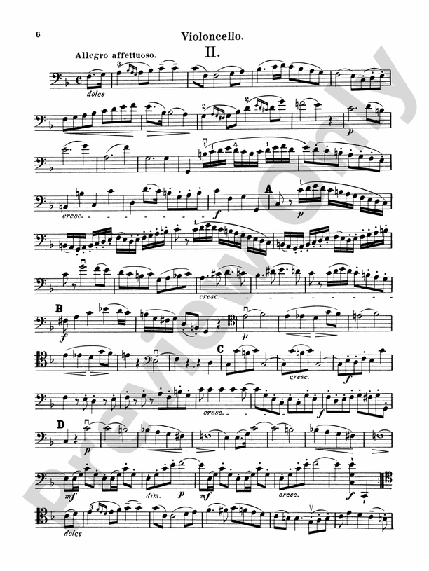 Beethoven: Three Duets for Violin and Cello: Duet No. 2 (Cello) Part ...