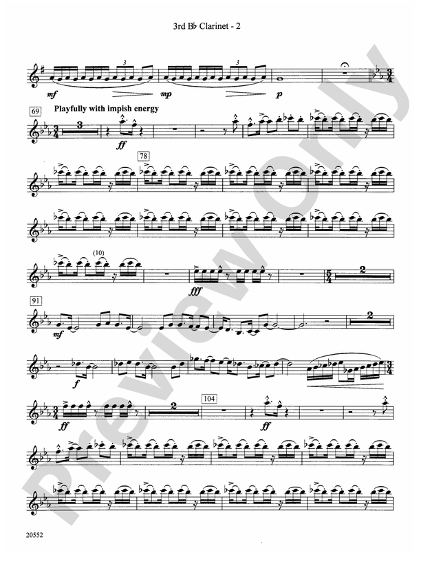 Chiaroscuro: 3rd B-flat Clarinet: 3rd B-flat Clarinet Part - Digital Sheet Music Download