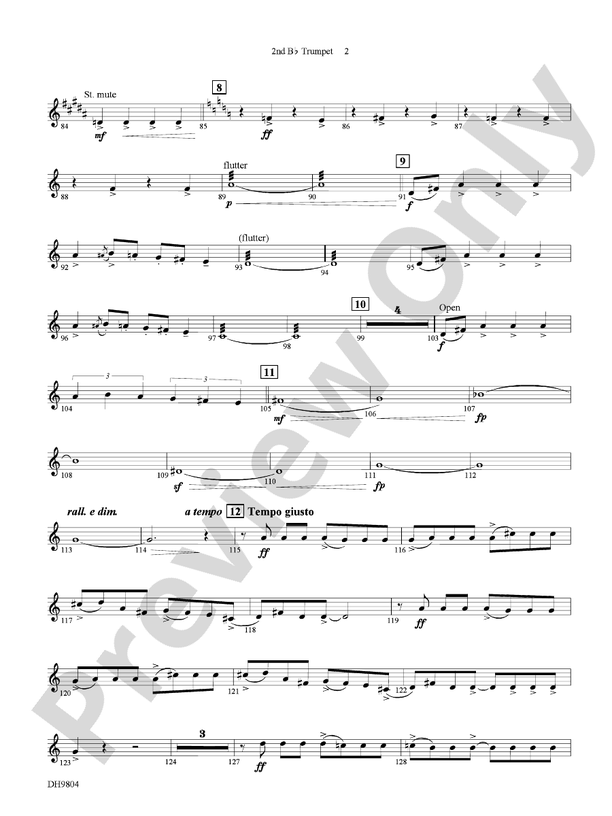 Rhapsody in Blue™ (Setting for Piano and Wind Ensemble): 2nd B-flat Trumpet: 2nd B-flat Trumpet ...