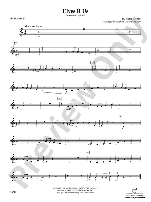 Elves R Us (Based on Toyland): 1st B-flat Trumpet: 1st B-flat Trumpet ...