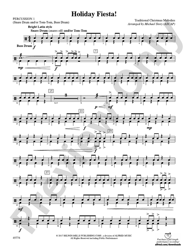 Holiday Fiesta!: 1st Percussion: 1st Percussion Part - Digital Sheet ...