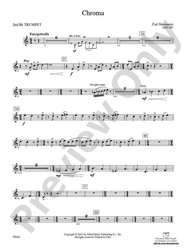 Chroma: 2nd B-flat Trumpet: 2nd B-flat Trumpet Part - Digital Sheet Music Download