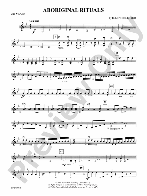 Aboriginal Rituals: 2nd Violin: 2nd Violin Part - Digital Sheet Music Download