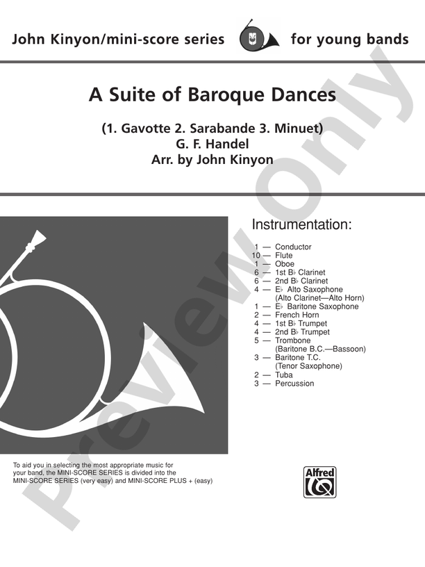 A Suite of Baroque Dances: Score: Concert Band Score - Digital Sheet ...