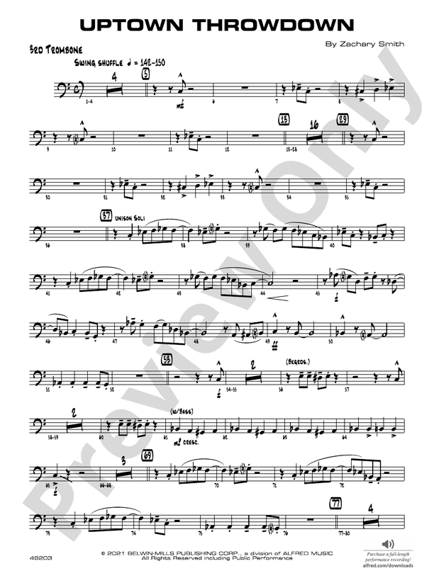 Uptown Throwdown: 3rd Trombone: 3rd Trombone Part - Digital Sheet Music Download