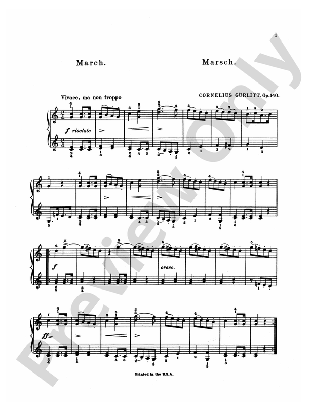 Gurlitt: Album for the Young, Op. 140: Piano Book: Cornelius Gurlitt - Digital Sheet Music Download