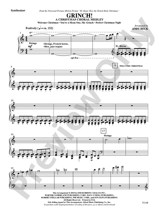 Grinch! A Christmas Choral Medley (from the motion picture Dr. Seuss ...