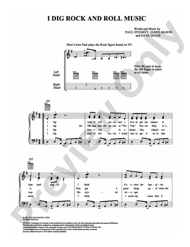 I Dig Rock and Roll Music: Piano/Vocal/Chords: Peter, Paul & Mary ...