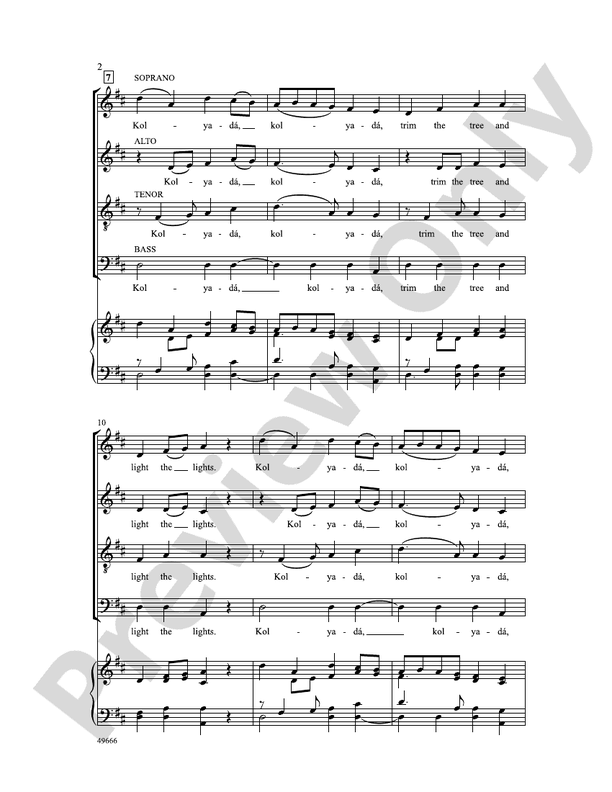Kolyadá: - Digital Sheet Music Download