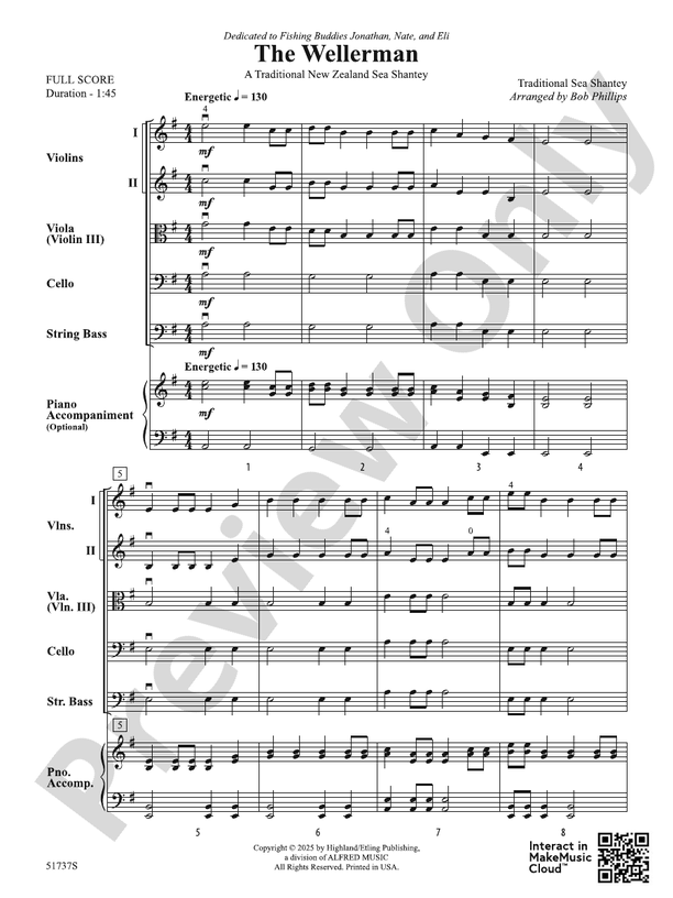 The Wellerman: Score: String Orchestra Score - Digital Sheet Music Download