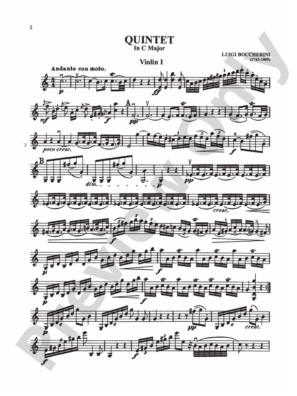 Three Quintets: 1st Violin: 1st Violin Part - Digital Sheet Music Download