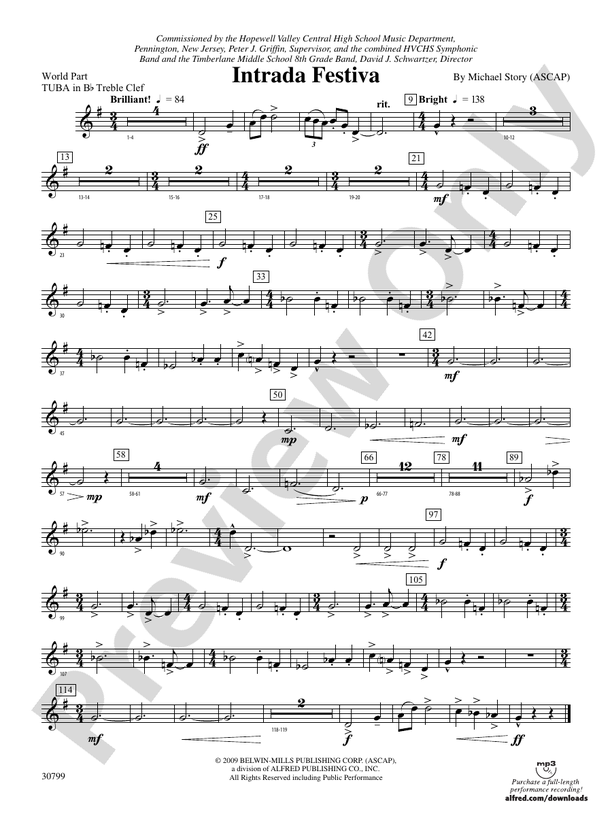 Intrada Festiva: (wp) B-flat Tuba T.C.: (wp) B-flat Tuba T.C. World ...