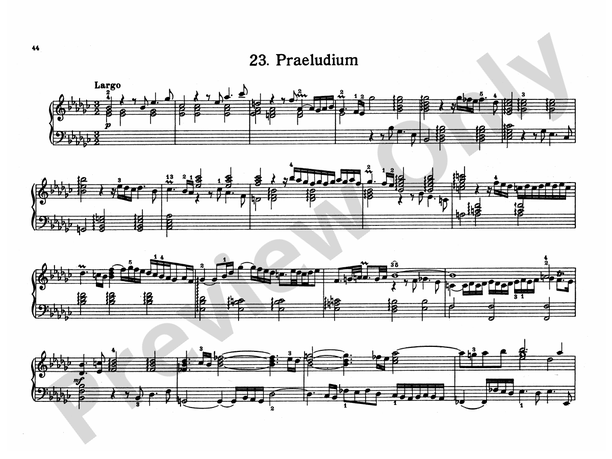 Bach: Notebook for Wilhelm Friedemann Bach: 23. Praeludium Part ...