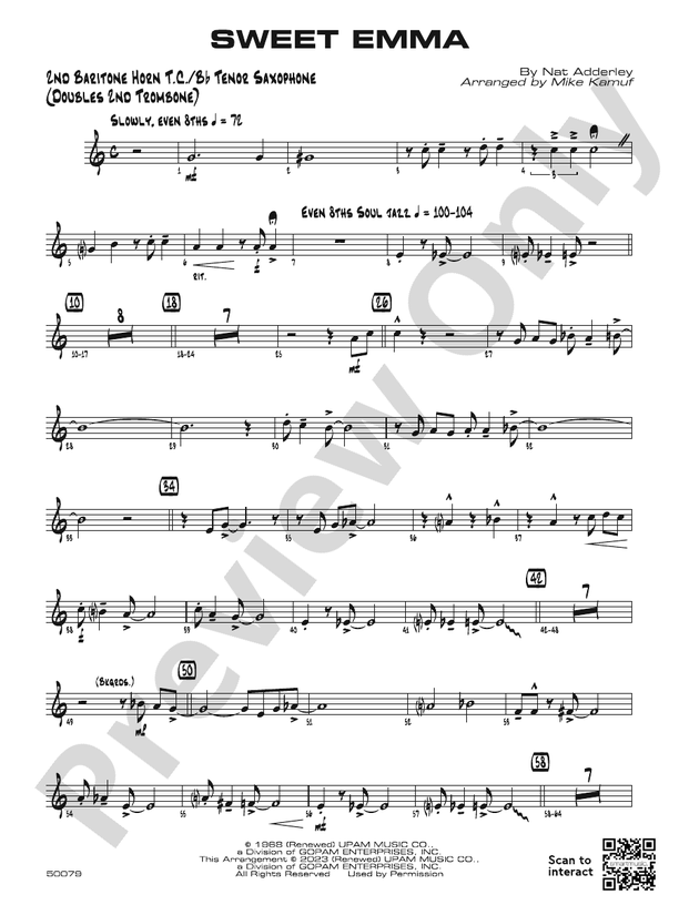 Sweet Emma: 2nd Baritone T.C.: 2nd Baritone T.C. Part - Digital Sheet ...