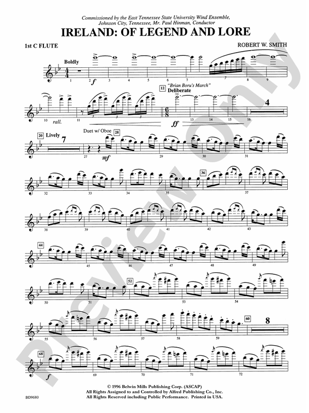 Ireland: Of Legend and Lore: Flute: Flute Part - Digital Sheet Music Download