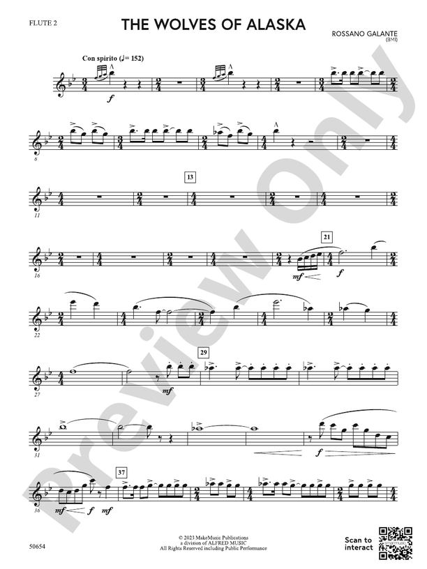 The Wolves of Alaska: 2nd Flute: 2nd Flute Part - Digital Sheet Music ...