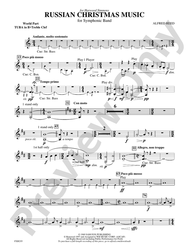 Russian Christmas Music: (wp) B-flat Tuba T.C.: (wp) B-flat Tuba T.C ...