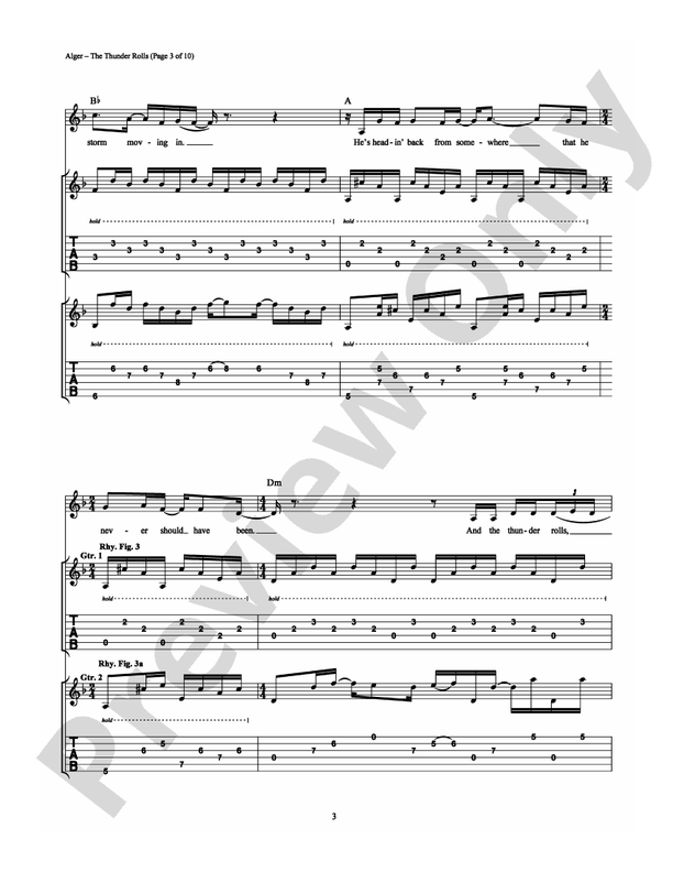The Thunder Rolls: Guitar TAB: Garth Brooks - Digital Sheet Music Download