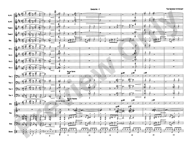 Two Seconds to Midnight: Jazz Ensemble Conductor Score & Parts: Alan ...