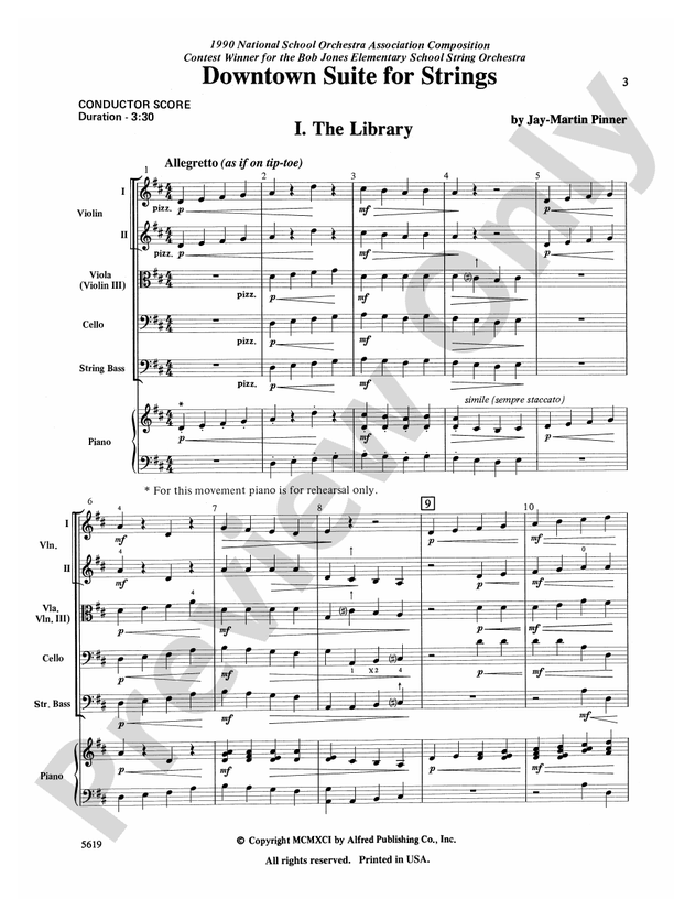 Downtown Suite for Strings: : Jay-Martin Pinner - Digital Sheet Music ...