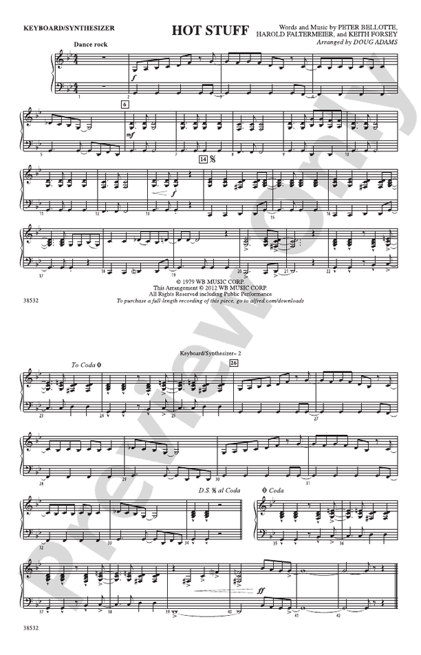 Hot Stuff: Keyboard/Synthesizer: Keyboard/Synthesizer Part - Digital ...