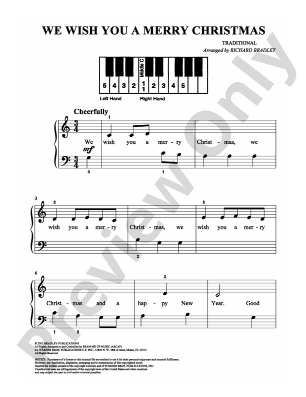 We Wish You a Merry Christmas: Easy Piano: Traditional - Digital Sheet ...