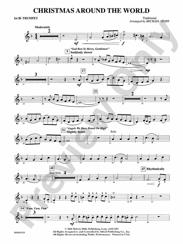 Christmas Around the World: 1st B-flat Trumpet: 1st B-flat Trumpet Part ...