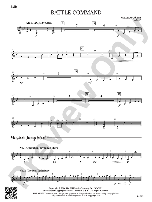 Battle Command: Bells: Bells Part: William Owens - Digital Sheet Music ...