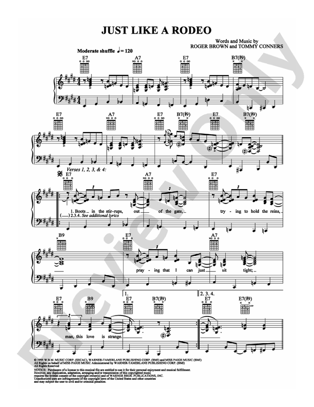 Just Like a Rodeo: Piano/Vocal/Chords: John Michael Montgomery ...