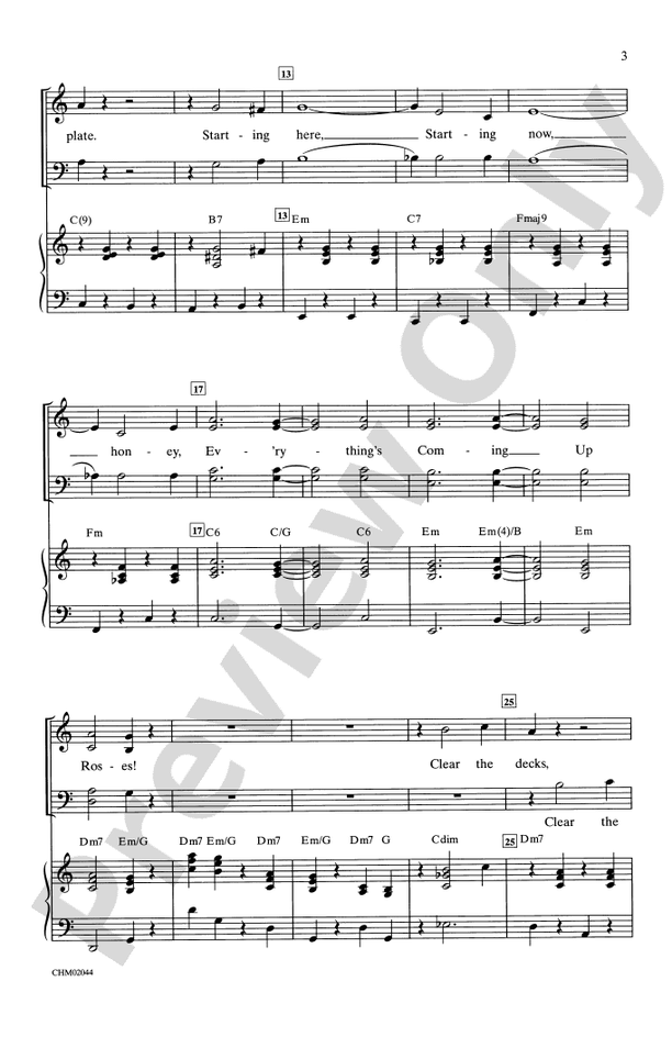 Everything's Coming Up Roses: SATB Choral Octavo: Jule Styne - Digital ...