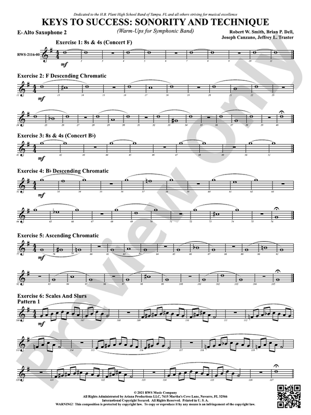 Keys to Success: Sonority and Technique - Warm-Ups for Symphonic Band ...