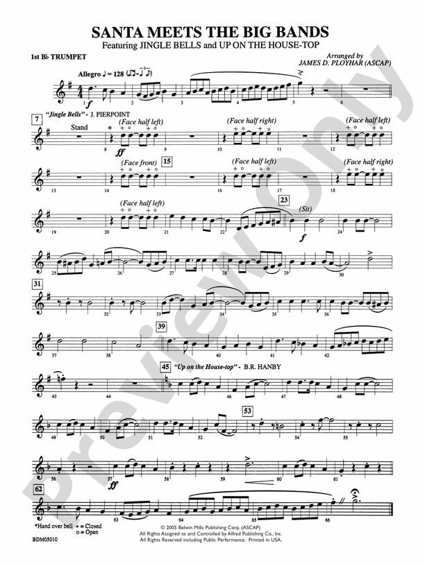 Santa Meets the Big Bands: 1st B-flat Trumpet: 1st B-flat Trumpet Part ...