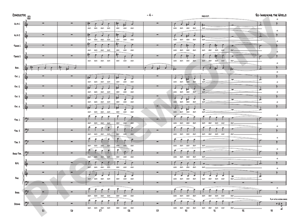 Re-Imagining the World: Jazz Ensemble Conductor Score & Parts: Dave ...