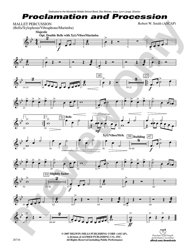 Proclamation and Procession: Mallets: Mallets Part - Digital Sheet ...