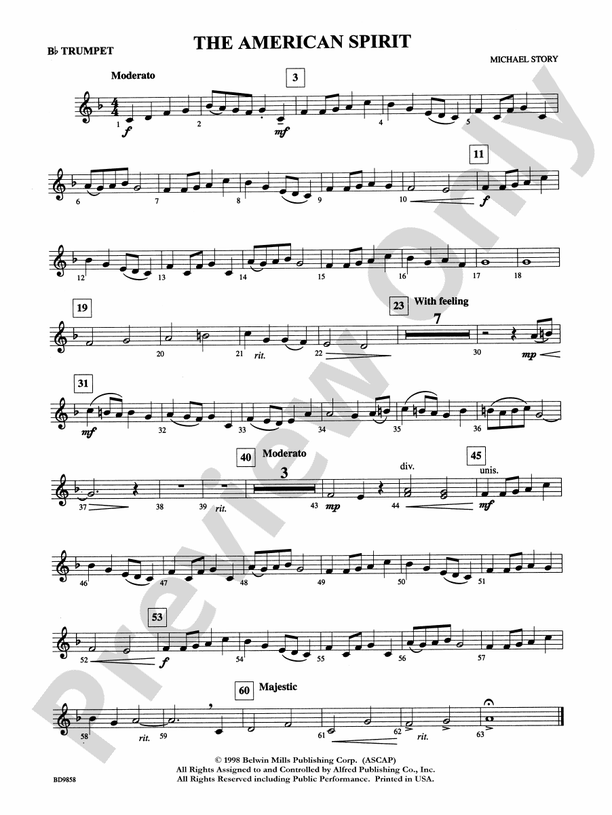 The American Spirit: 1st B-flat Trumpet: 1st B-flat Trumpet Part ...