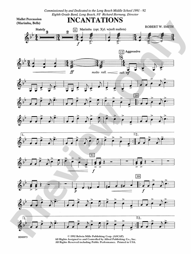 Incantations: Mallets: Mallets Part - Digital Sheet Music Download