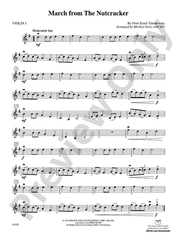 March from The Nutcracker: 1st Violin: 1st Violin Part - Digital Sheet ...