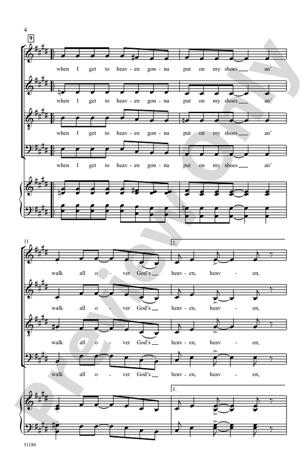 I Got Shoes: SATB, a cappella Choral Octavo - Digital Sheet Music Download