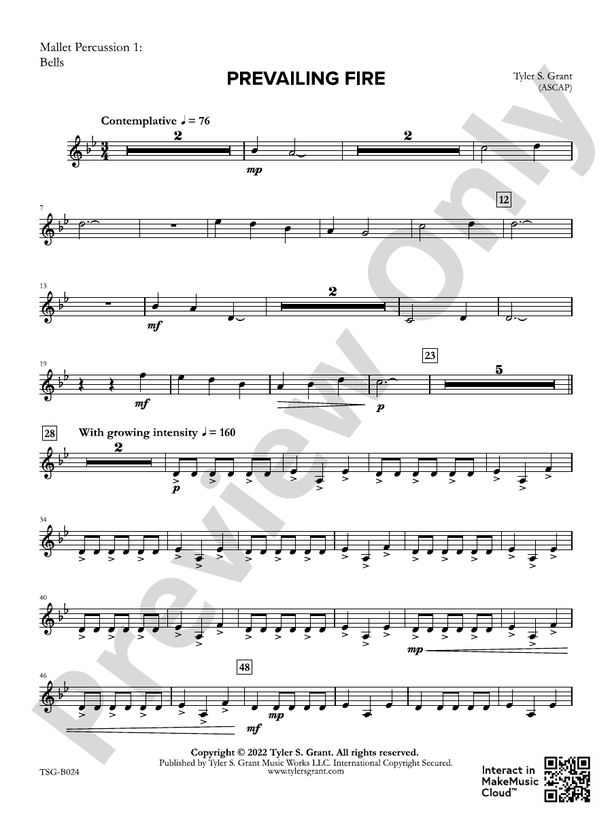 Prevailing Fire: 1st Mallet Percussion: 1st Mallet Percussion Part ...