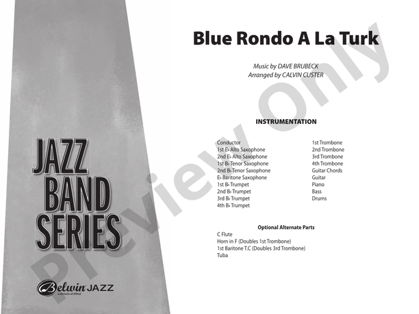 Blue Rondo ala Turk: Score: Jazz Ensemble Score - Digital Sheet Music ...